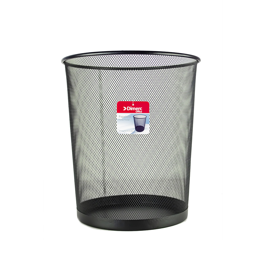 Papelera malla metal 23.5 x 29 x 33.5 cm Dimerc - Dimerc.pe
